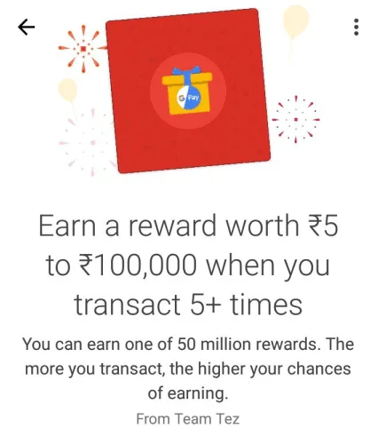 Tez Anniversary - Do 5 Transactions & Win Scratch Card with Assured ...