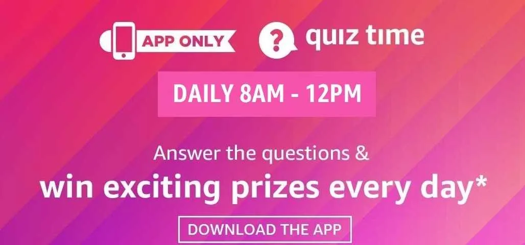 [🌟11 April] Amazon Funzone Daily Quiz Answers Today - 06 October 2023