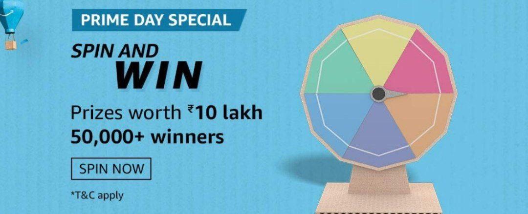 Amazon Prime Day Spin & Win - Spin the Wheel & Get Amazon Pay Cash or ...