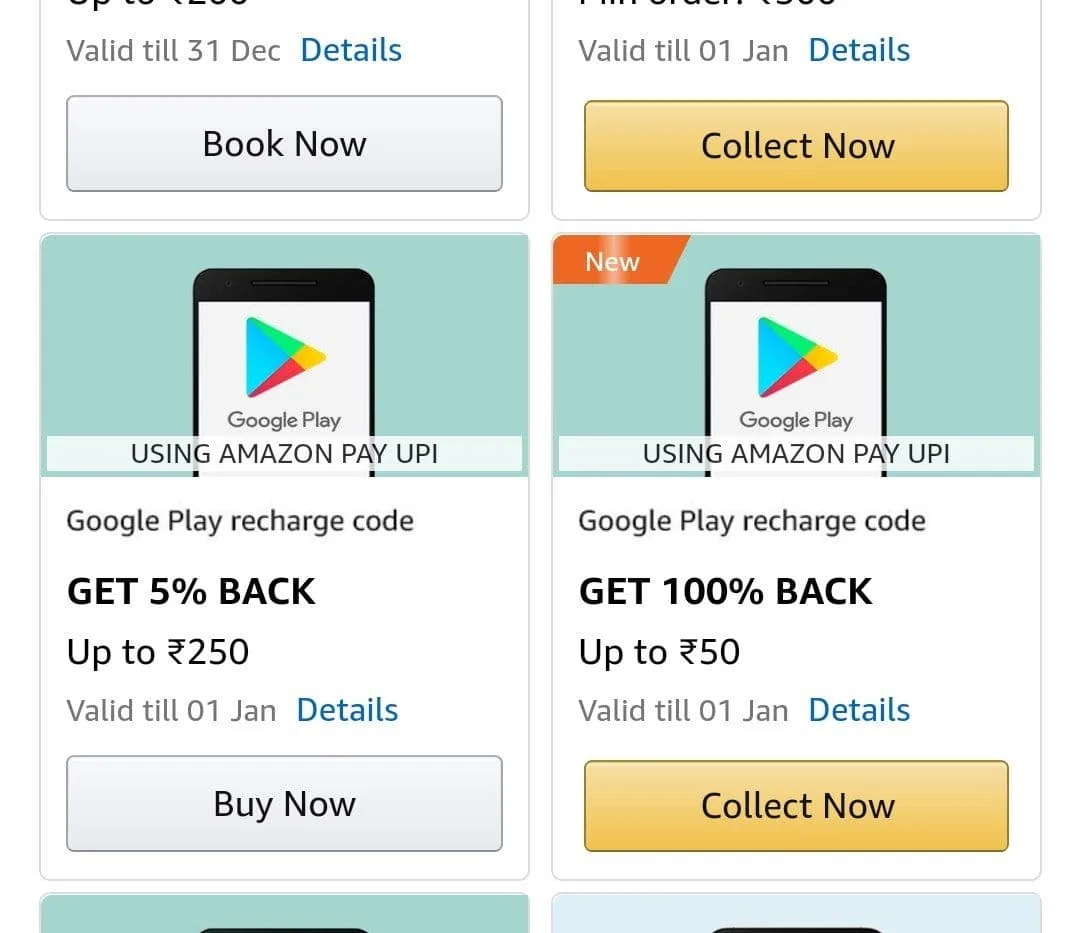 Google Play Store Free Rs.50 Recharge Code From Amazon | Bigtricks