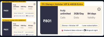 Free Disney+ Hotstar VIP Membership With Vi Plans | Bigtricks.in