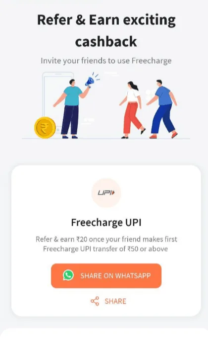 Freecharge UPI Refer & Earn : Get Upto ₹100 Cashback on First UPI ...