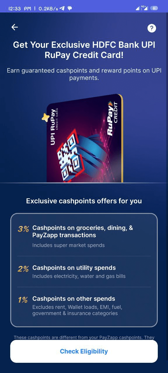 How To Get Instant Rupay UPI Credit Card from HDFC Bank With Payzapp | Bigtricks.in