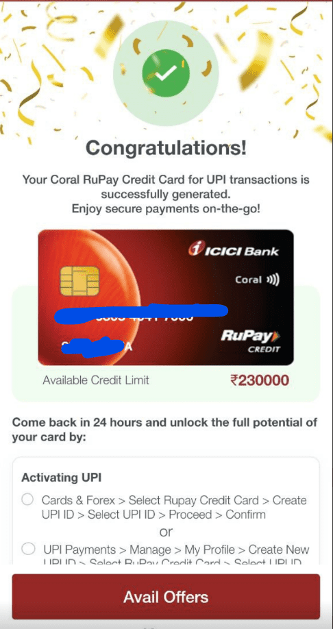 How to Get ICICI Rupay UPI Credit Card For Free Instantly | Bigtricks.in