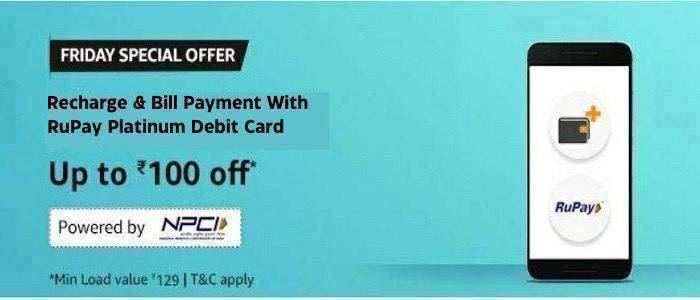 Amazon Friday Rupay Offer : Get 20% Cashback on Recharge/Bill Payments ...