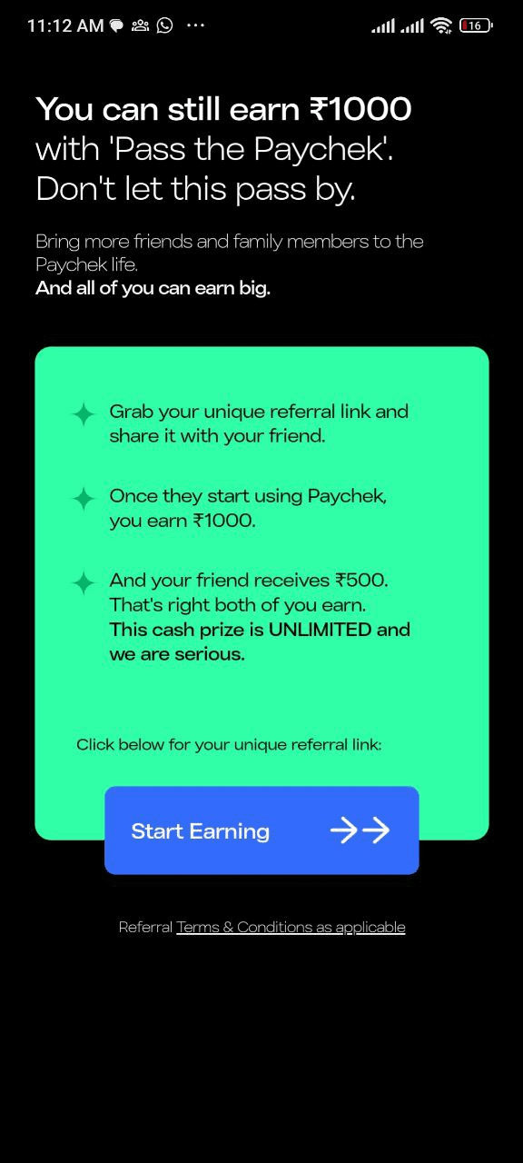 Uni Paycheck: Get Rs.500 Cash on Signup Free + Upto 50,00 Directly in ...