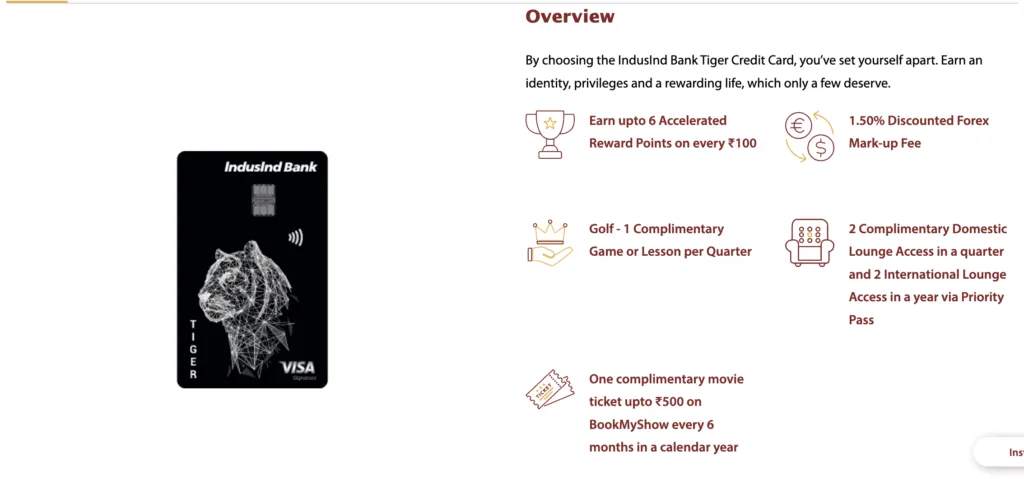 🐅 IndusInd Bank Tiger Credit Card: A Lifetime Free Premium Card with ...